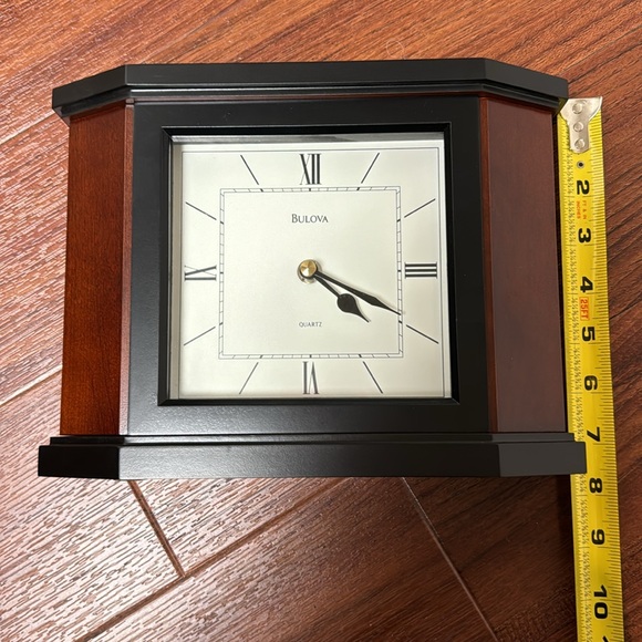 Bulova | Accents | Bulova Quartz Mantel Shelf Desk Clock Wood Cherry ...